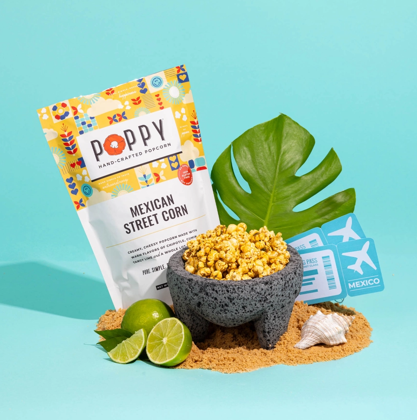 Poppy Mexican Street Corn Popcorn | Joe and Son's Olive Oils