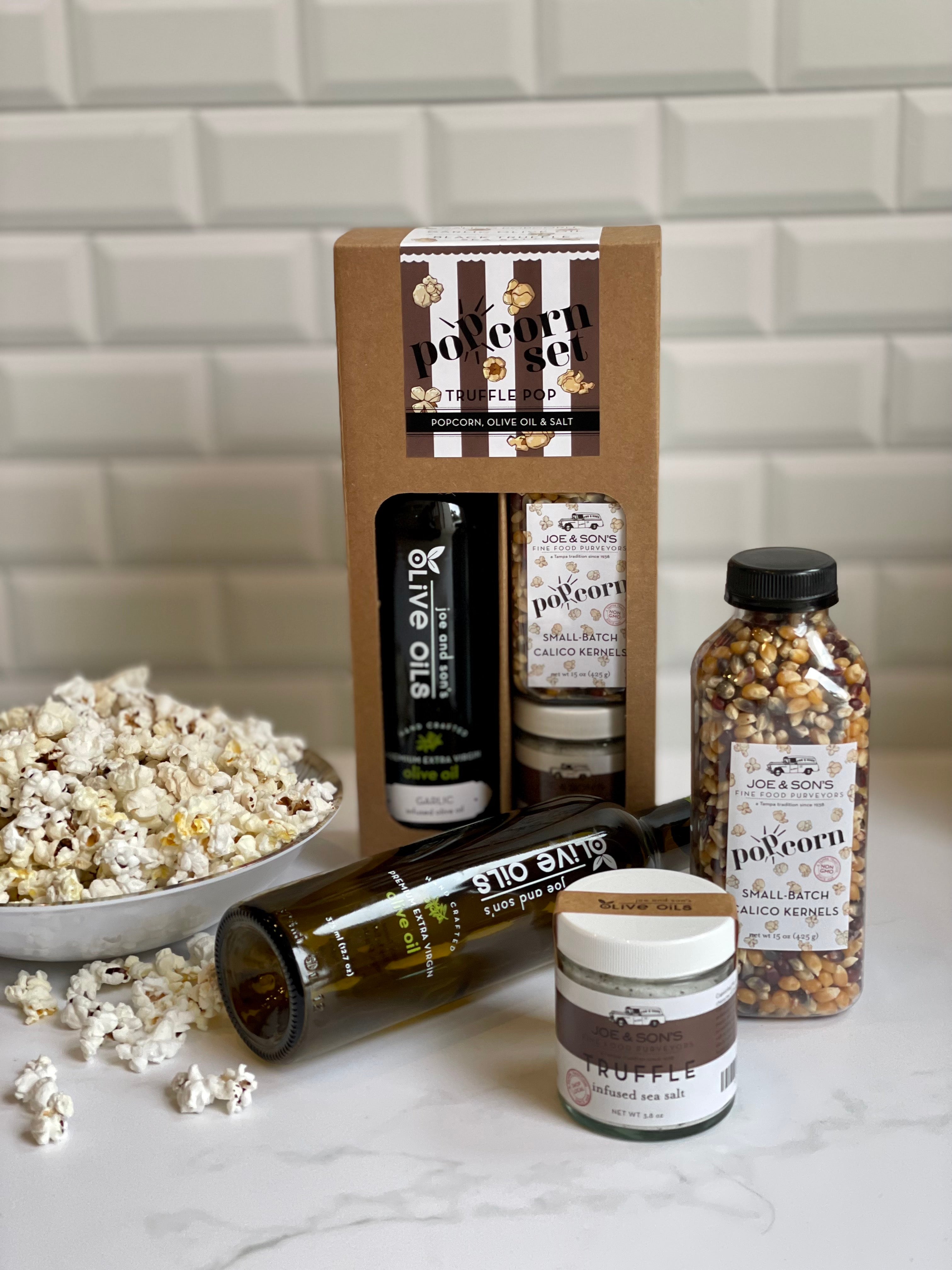 Truffle Pop Popcorn Kit | Joe and Son's Olive Oils